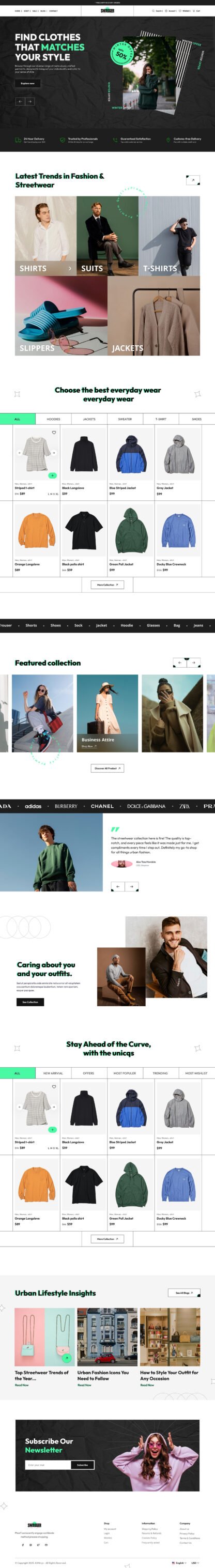 Swagger – Fashion & Urban Wear Store WooCommerce Elementor Template Kit ...