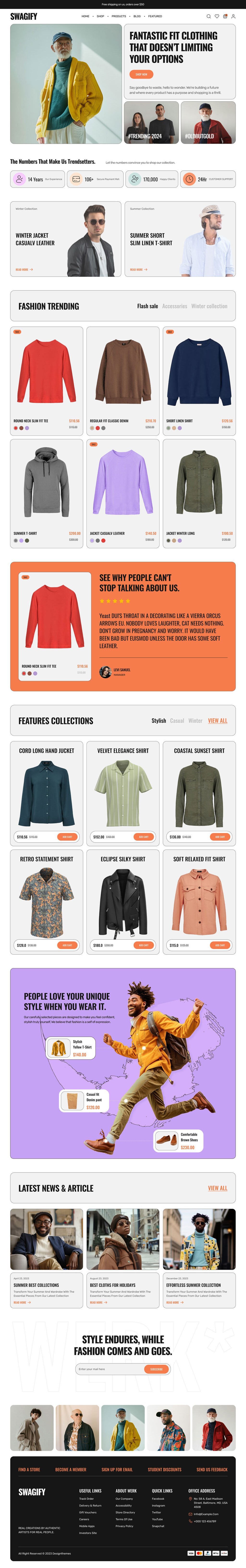 Swagify – Street Style Fashion & Clothing Shop WooCommerce Elementor ...